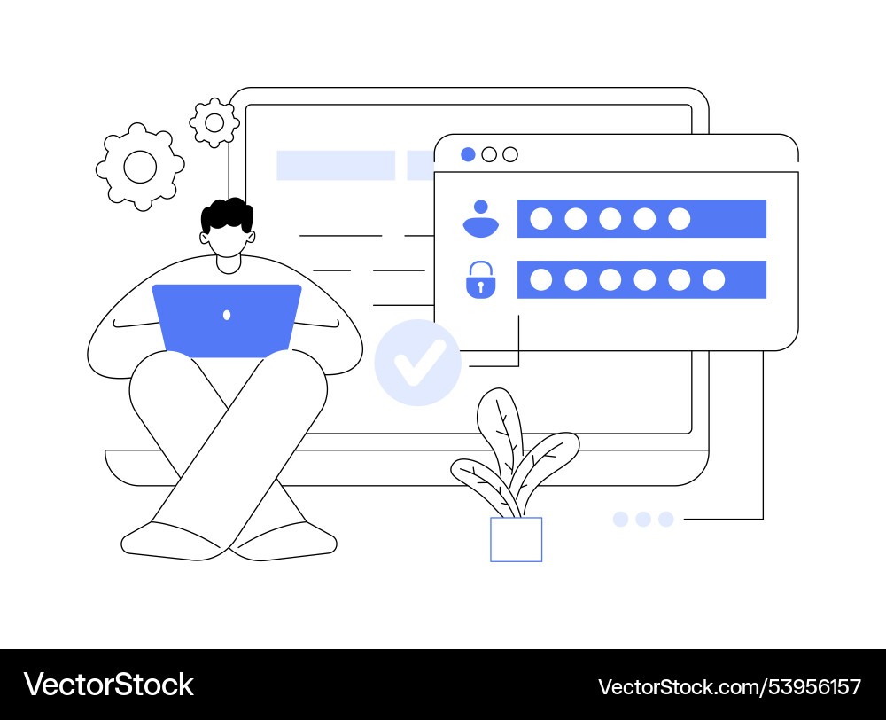 Log in isolated cartoon – Royalty-Free Vector | VectorStock