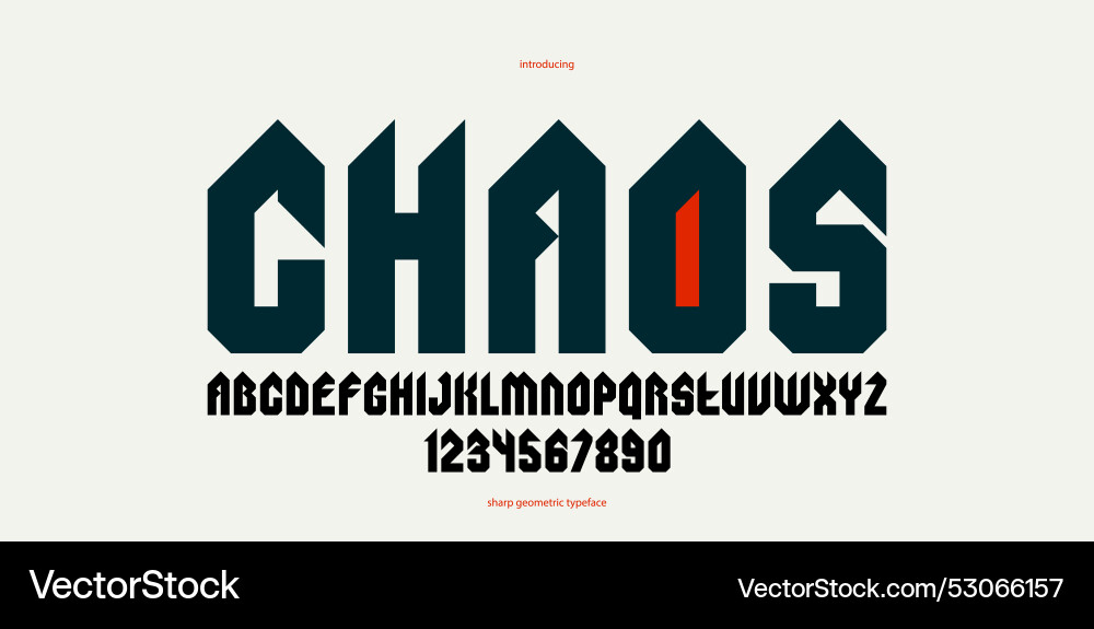 Sharp and bold gothic font for logo creation of Vector Image