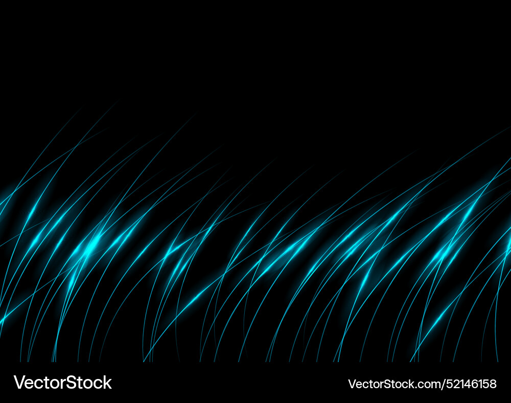 Blue glowing neon wavy lines abstract elegant Vector Image