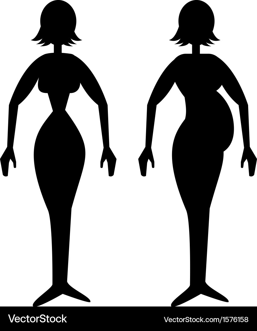 Female stick drawing Royalty Free Vector Image