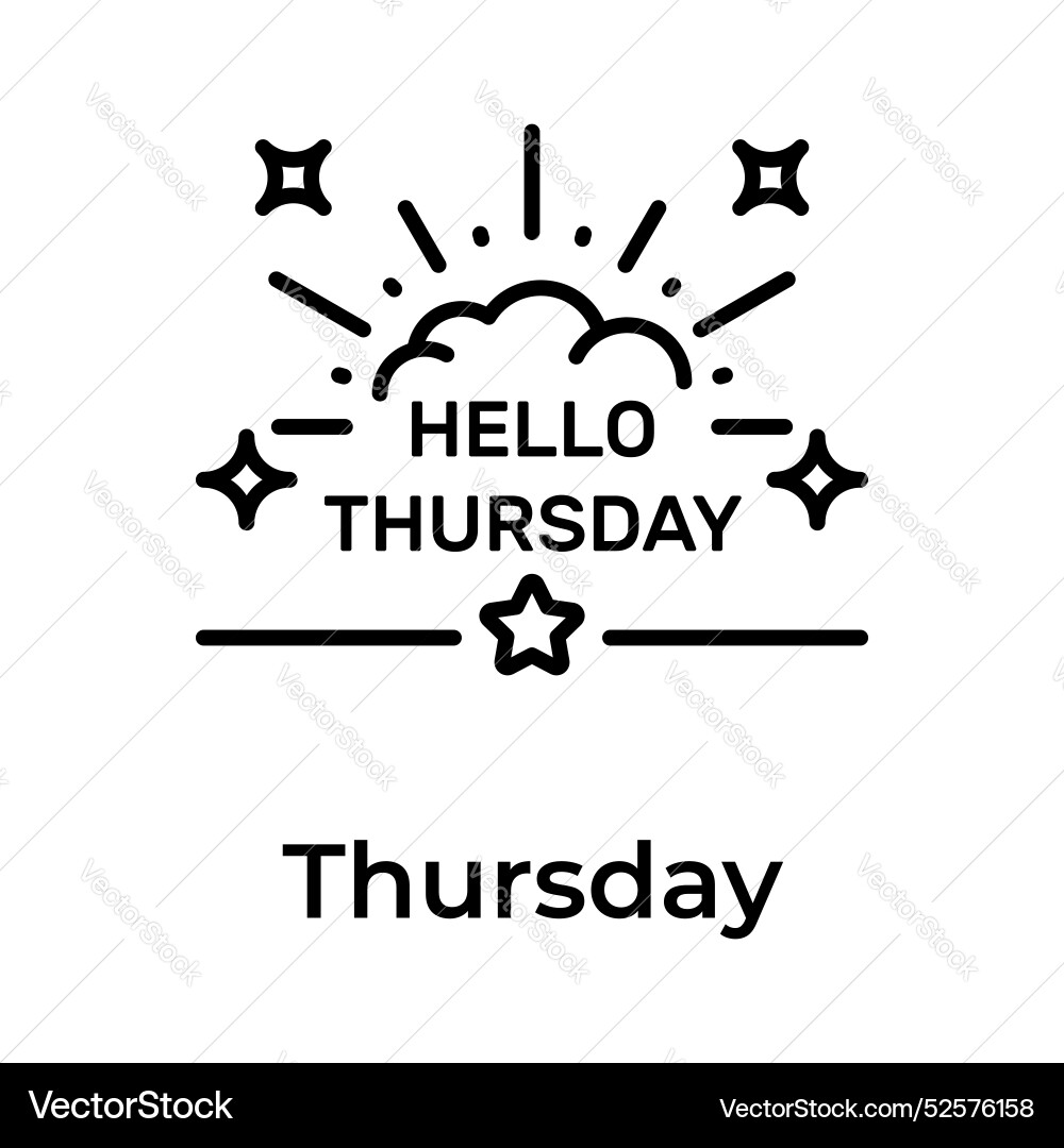 Hey thursday Royalty Free Vector Image - VectorStock