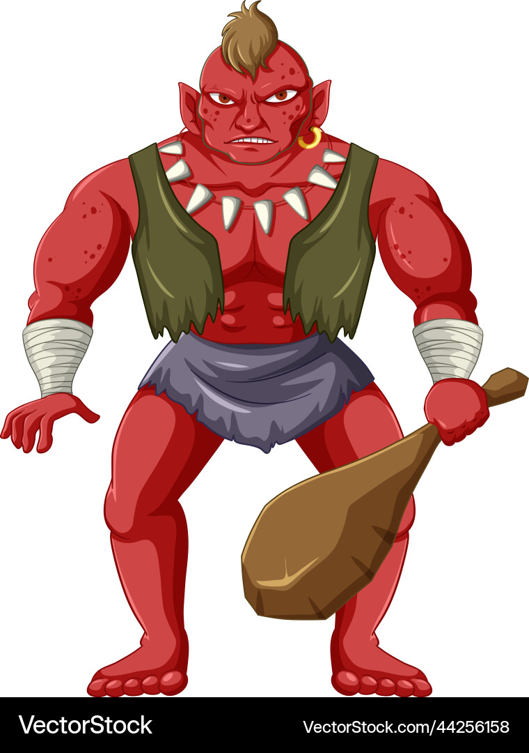Orc cartoon character isolated Royalty Free Vector Image