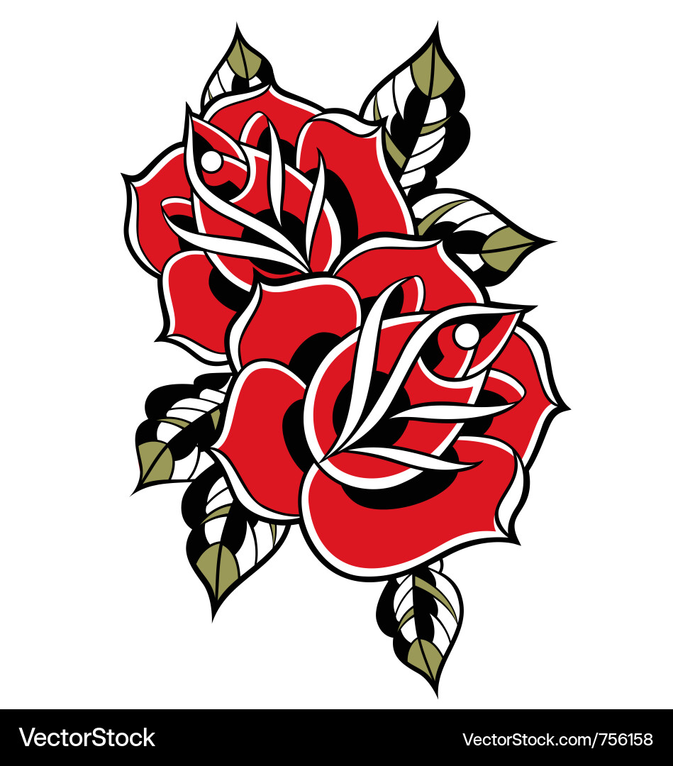 Rose graphic Royalty Free Vector Image - VectorStock