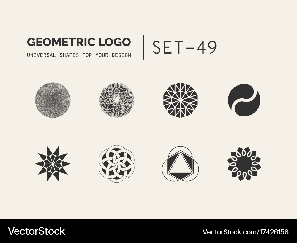 Universal shapes for your design Royalty Free Vector Image