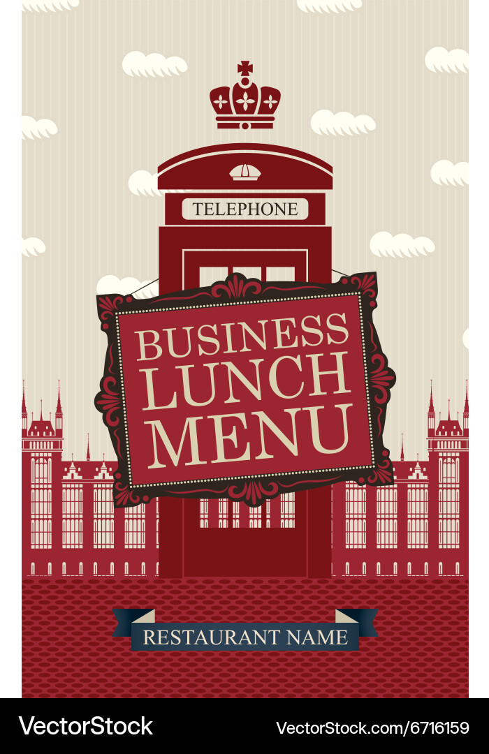 Business lunches menu Royalty Free Vector Image