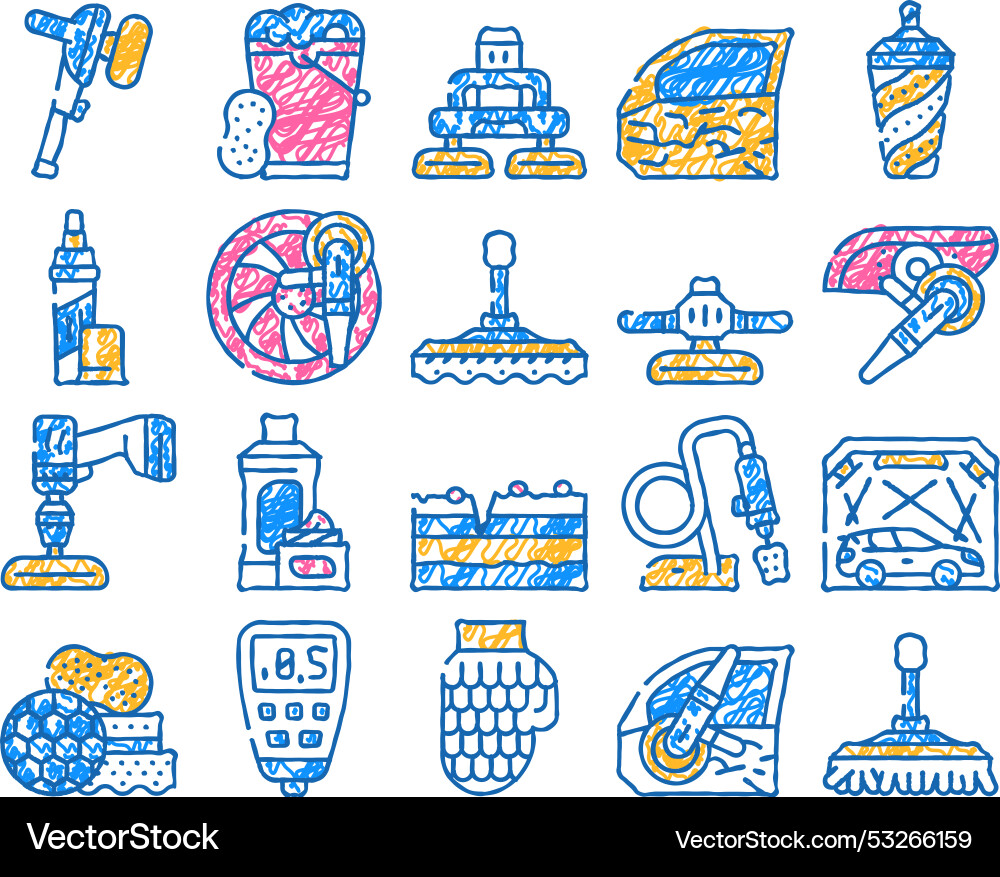 Car polishing tool icon hand drawn Royalty Free Vector Image