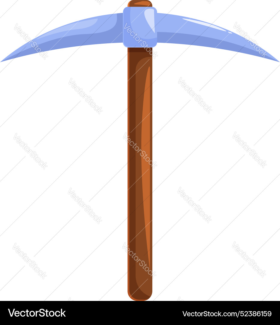 Cartoon style pickaxe mining for coal and ores Vector Image