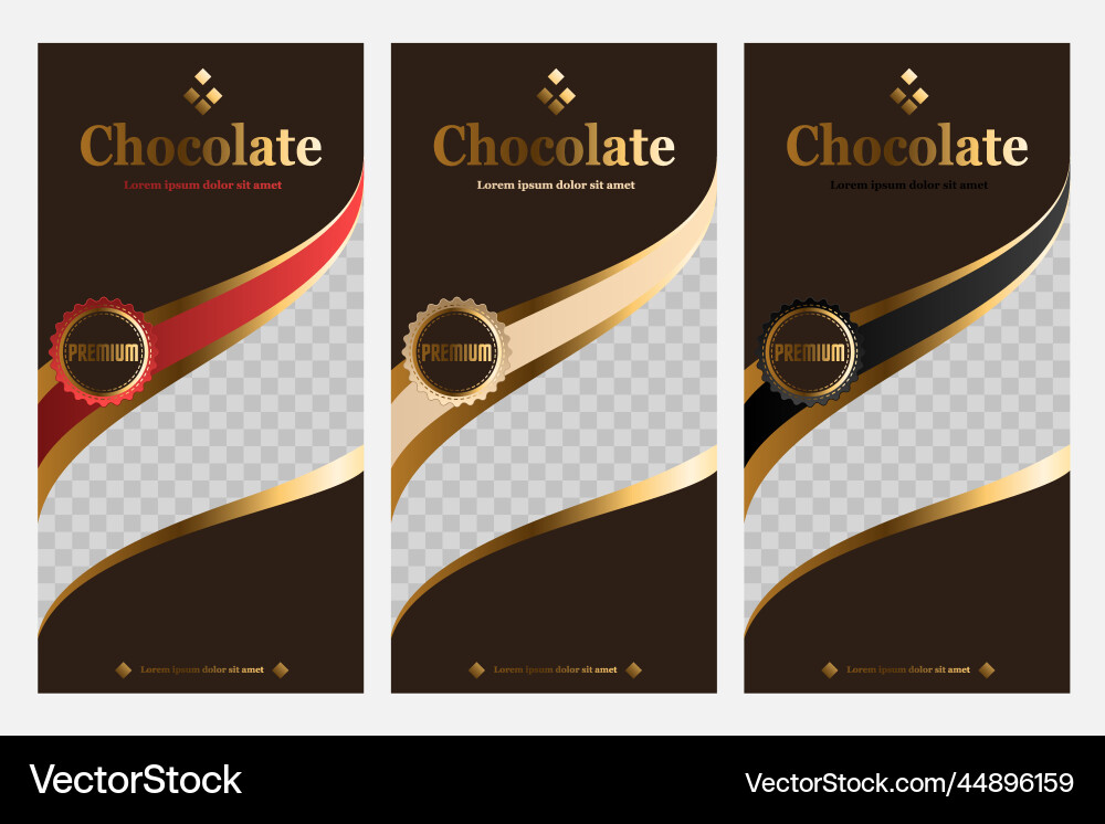 Chocolate bar packaging Royalty Free Vector Image