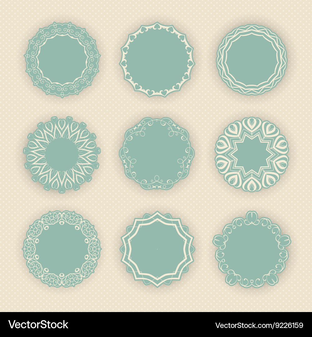 Decorative circular borders Royalty Free Vector Image