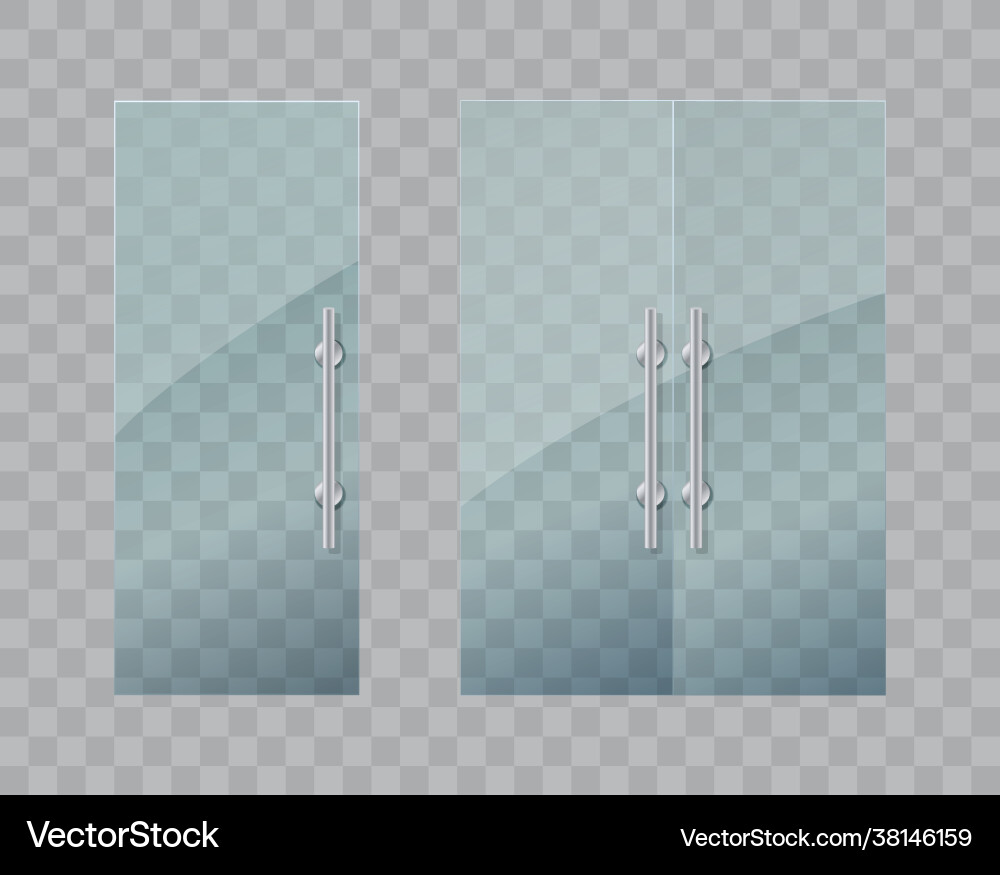 Glass doors isolated Royalty Free Vector Image