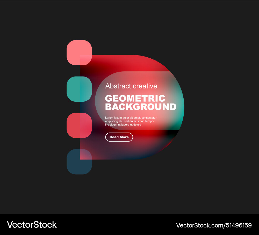Round triangle and square composition Royalty Free Vector