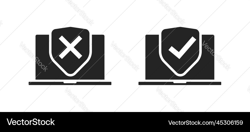Secure shield icon cyber digital insurance Vector Image