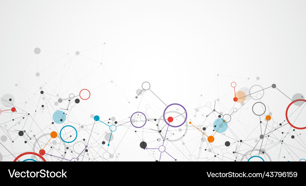 Template for science and technology presentation Vector Image