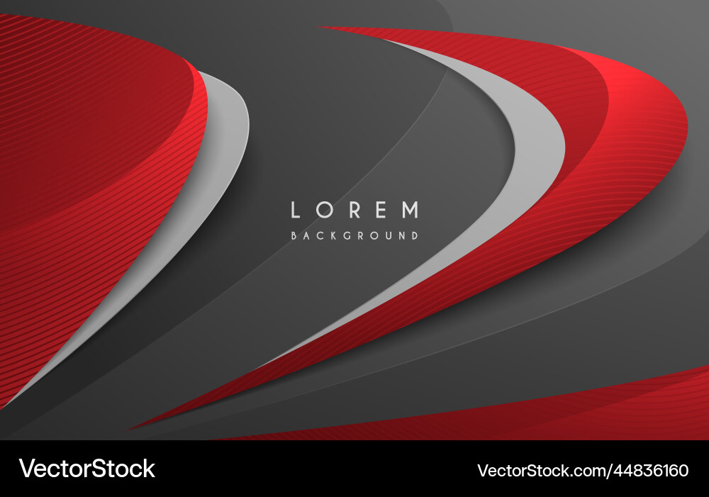 Abstract red white and gray shapes background Vector Image