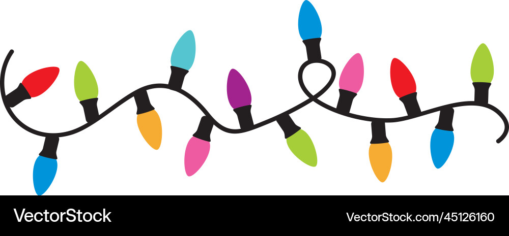 Colorful Christmas Lights Royalty Free Vector Image