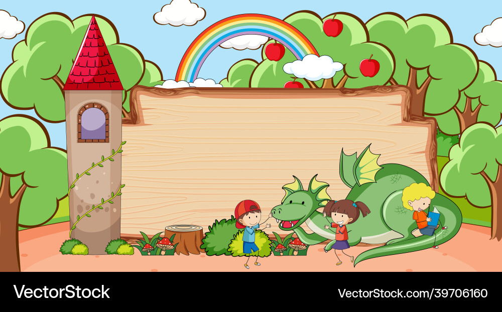Fairy tale banner template Royalty Free Vector Image