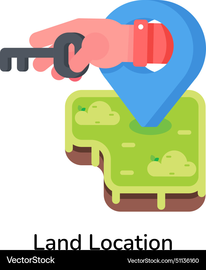 Land location Royalty Free Vector Image - VectorStock