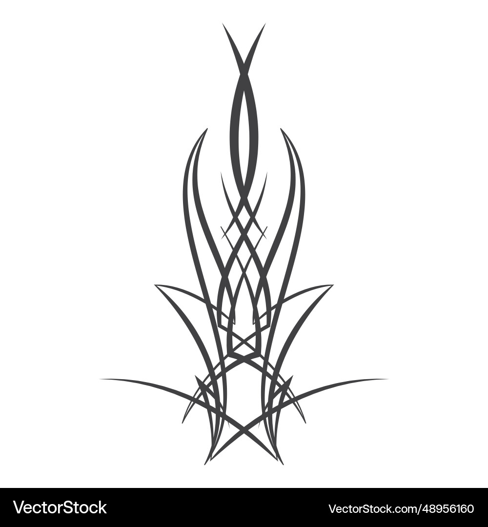 Pinstripe tattoo line art Royalty Free Vector Image