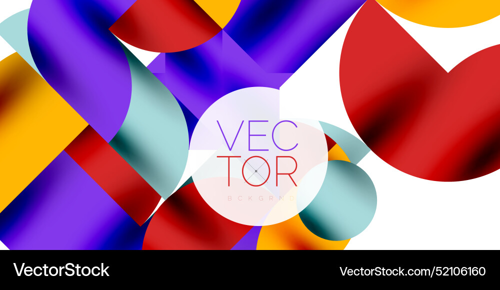 Tech minimal circular shapes geometric art Vector Image