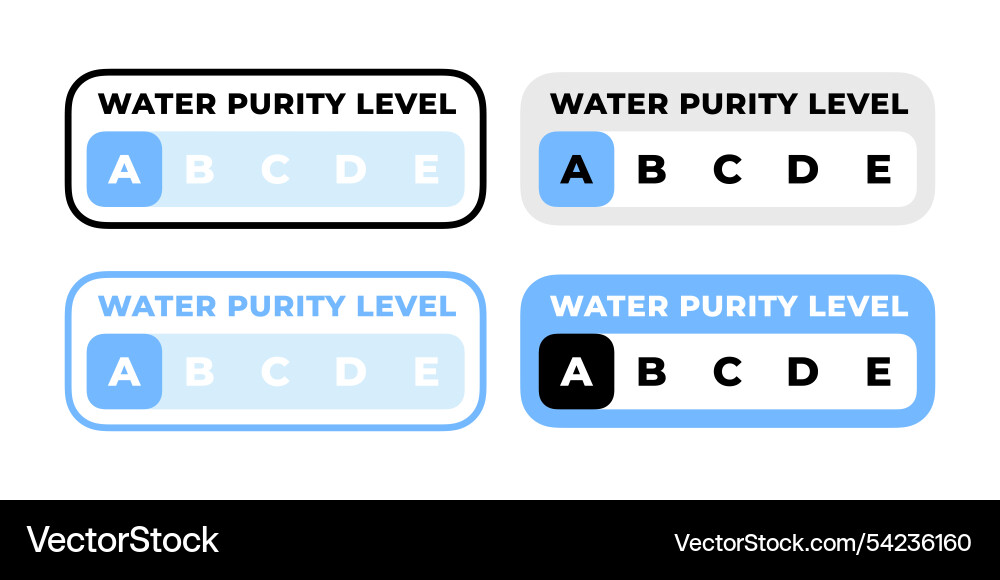 Water quality level purity Royalty Free Vector Image