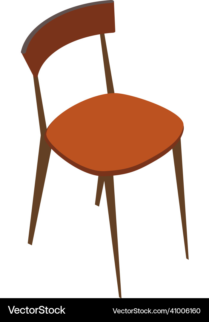 Wooden chair cafeteria composition Royalty Free Vector Image