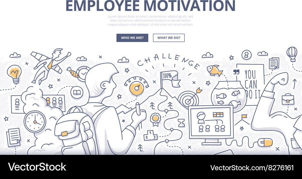 Employee Motivation & Success Royalty Free Vector Image