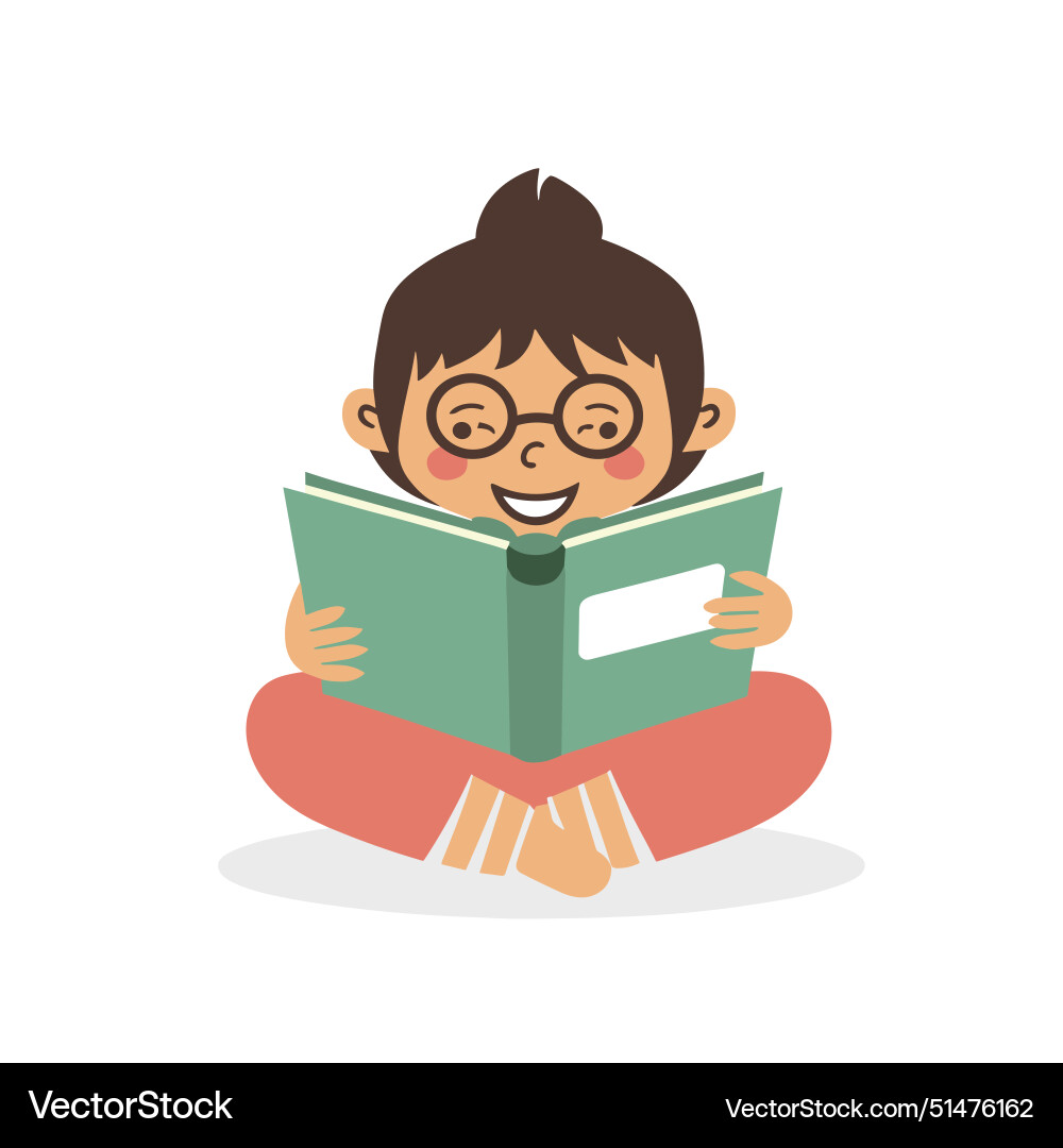 Children reading book concept Royalty Free Vector Image