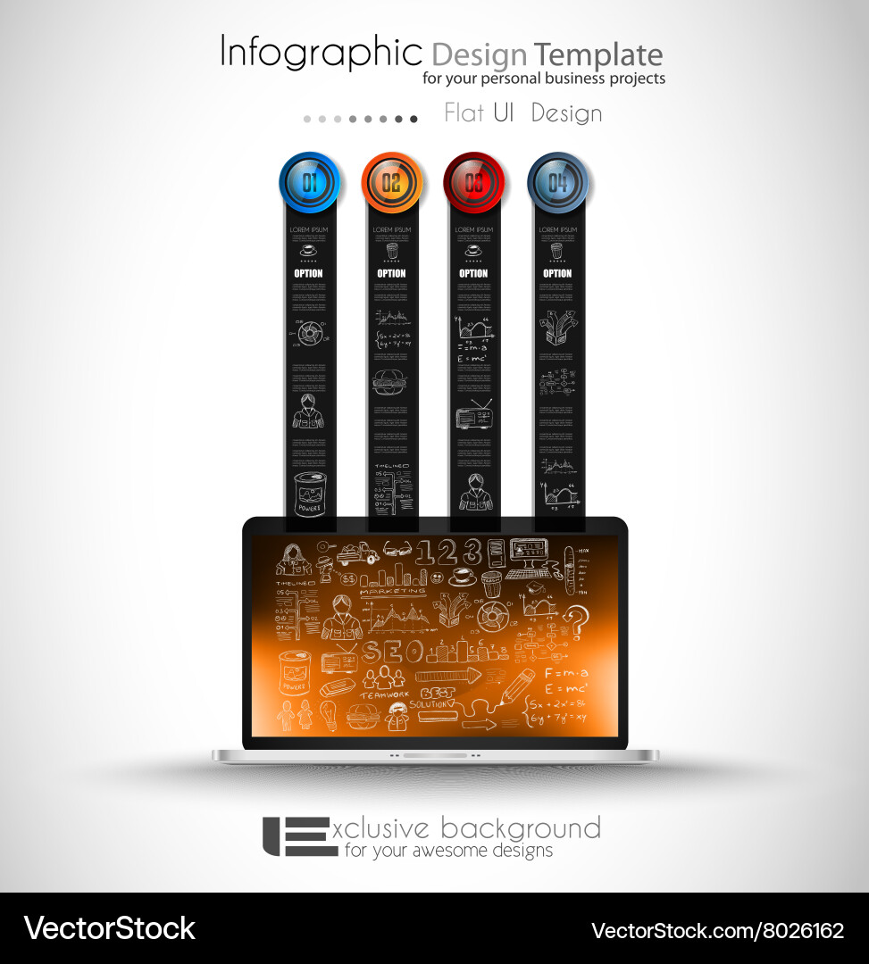 Clean infographic layout template for data Vector Image