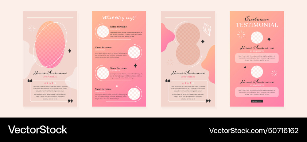 Customer service review template testimonial Vector Image