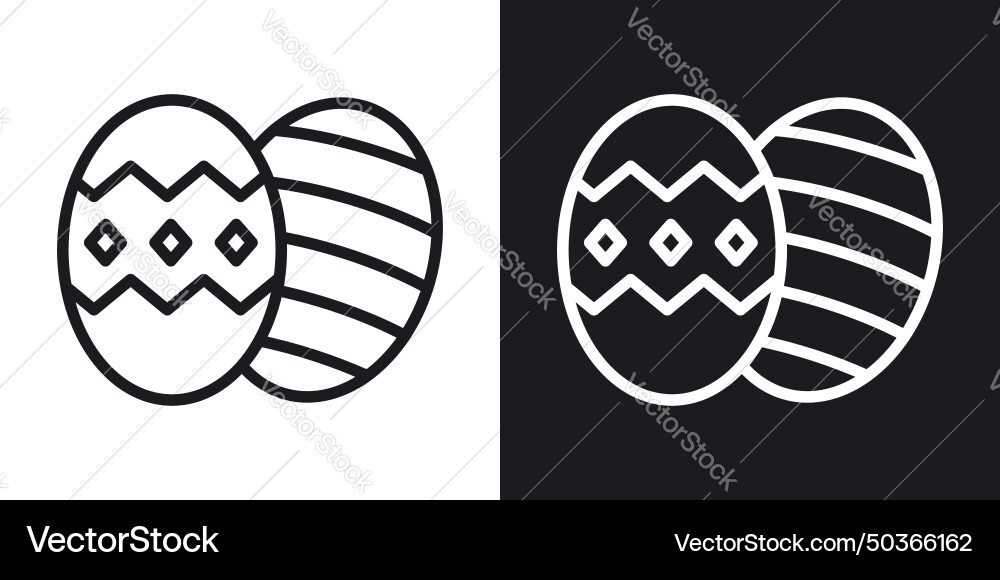 Easter eggs icon set chicken egg doodle Royalty Free Vector