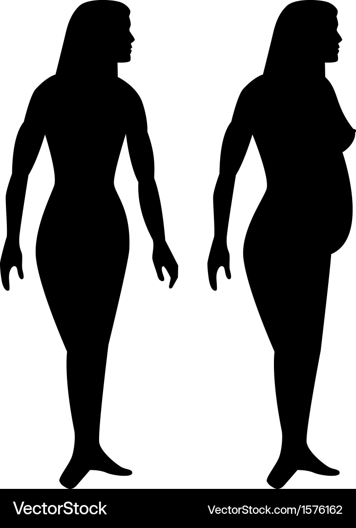 Female stick drawing silhouette Royalty Free Vector Image