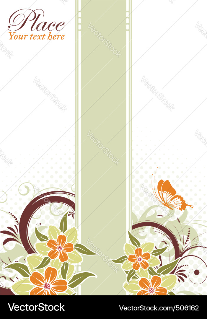 Floral frame Royalty Free Vector Image - VectorStock