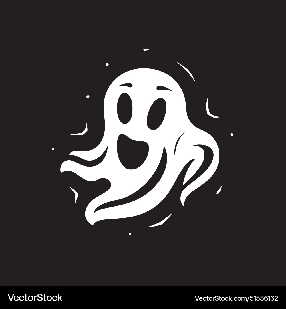 Ghost - black and white isolated icon Royalty Free Vector