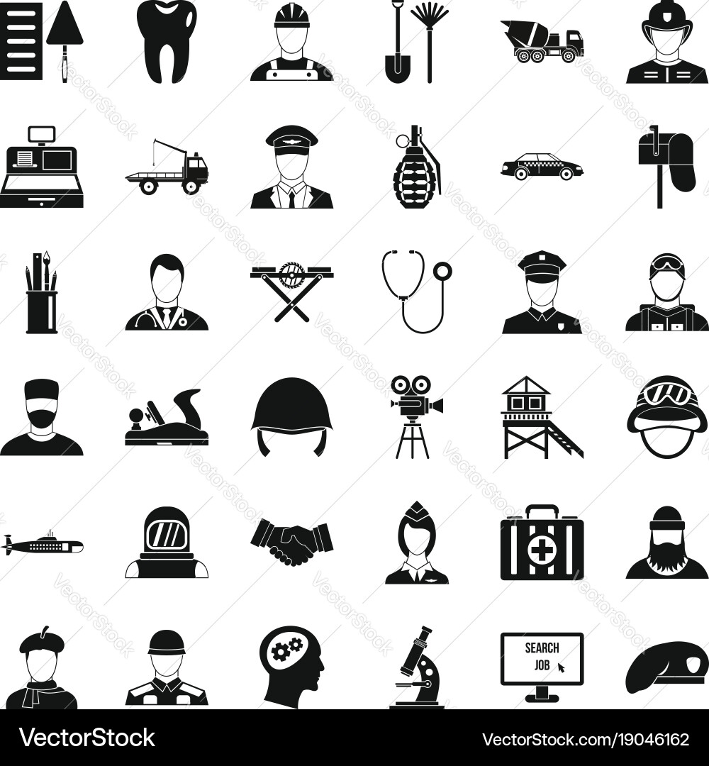 Job Icons - Professional Set Royalty Free Vector Image