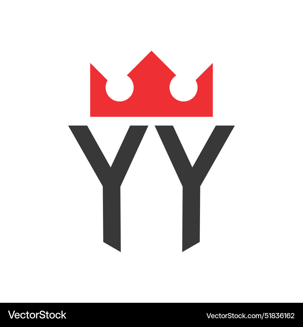 Letter yy crown logo Royalty Free Vector Image
