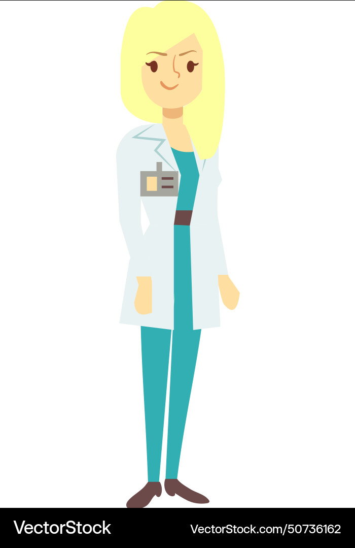 Medical administrator character cartoon happy Vector Image