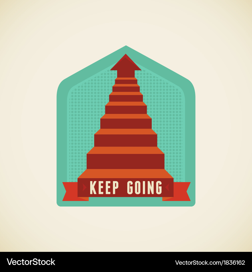 Motivational Staircase Royalty Free Vector Image