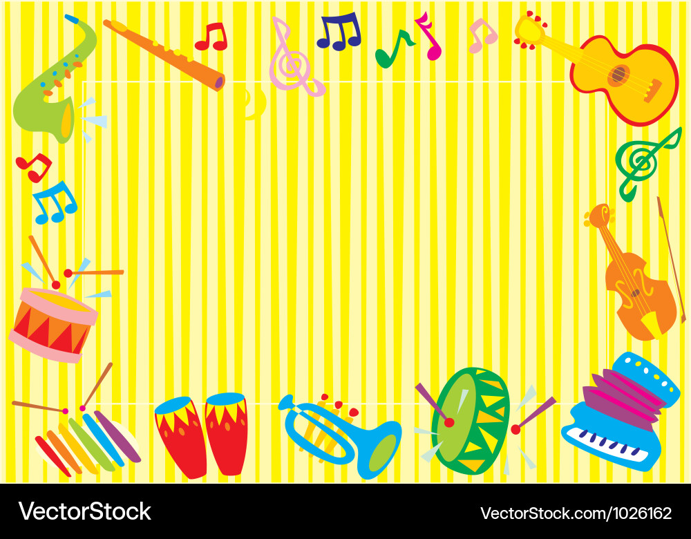 Musical Instrument Border Royalty Free Vector Image