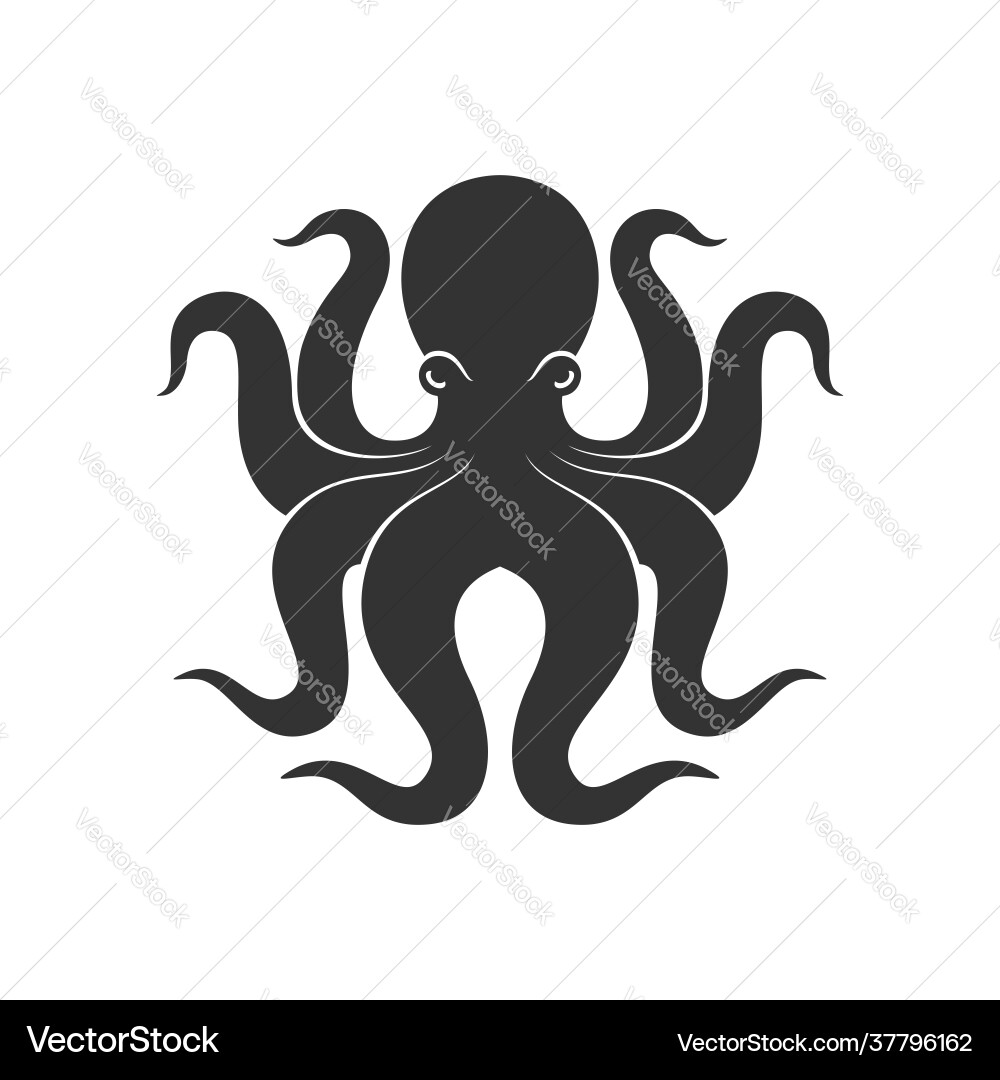 Octopus symbol Royalty Free Vector Image - VectorStock
