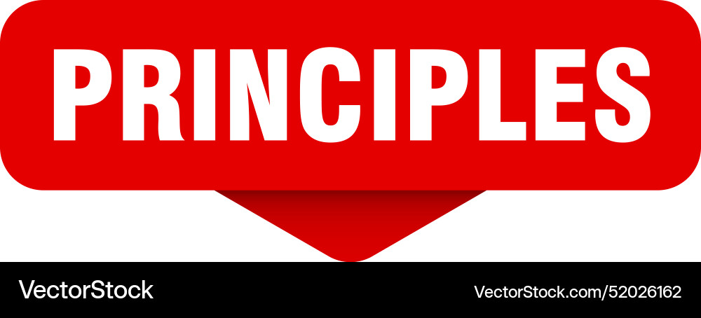 Principles sticker sign on transparent Royalty Free Vector