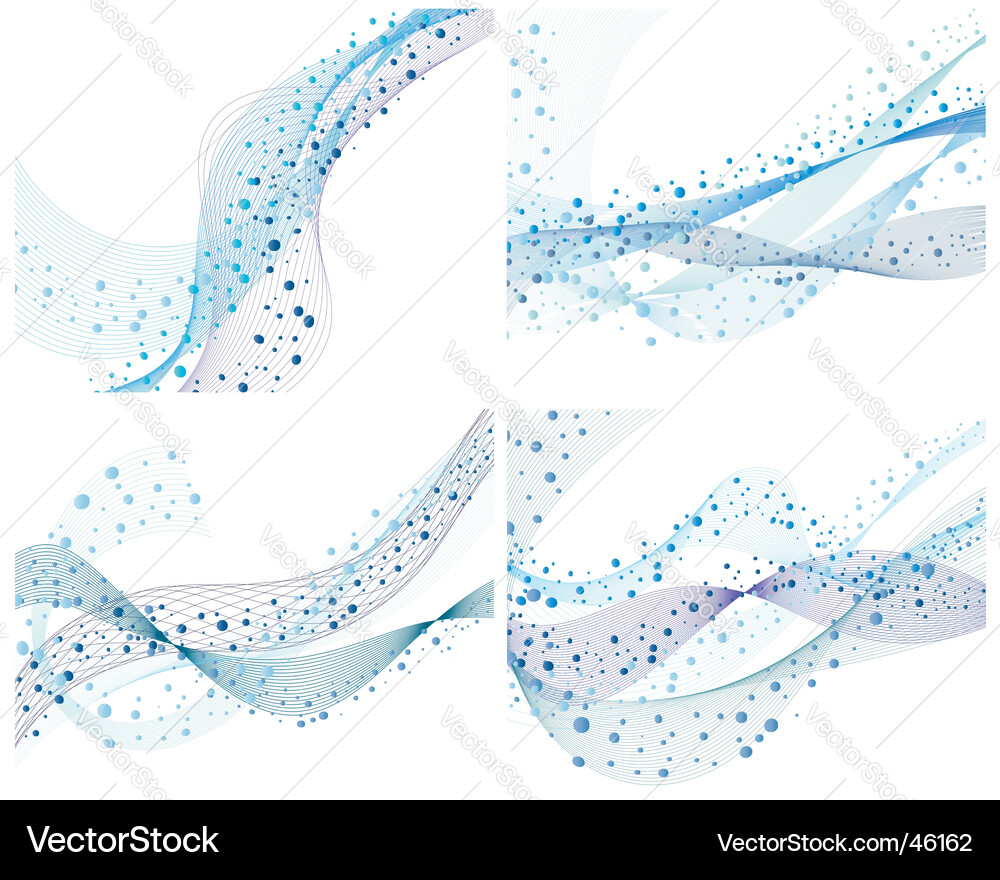 Set of water backgrounds Royalty Free Vector Image