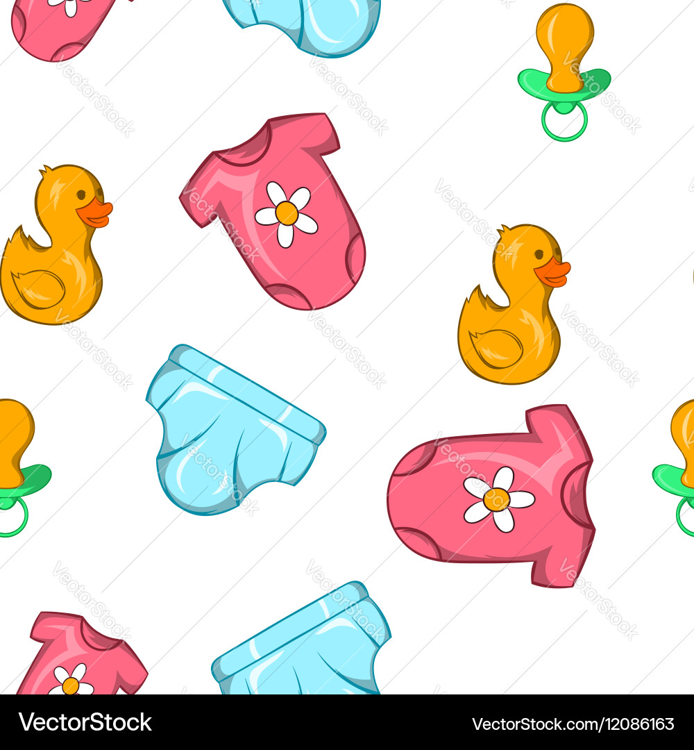Baby pattern cartoon style Royalty Free Vector Image