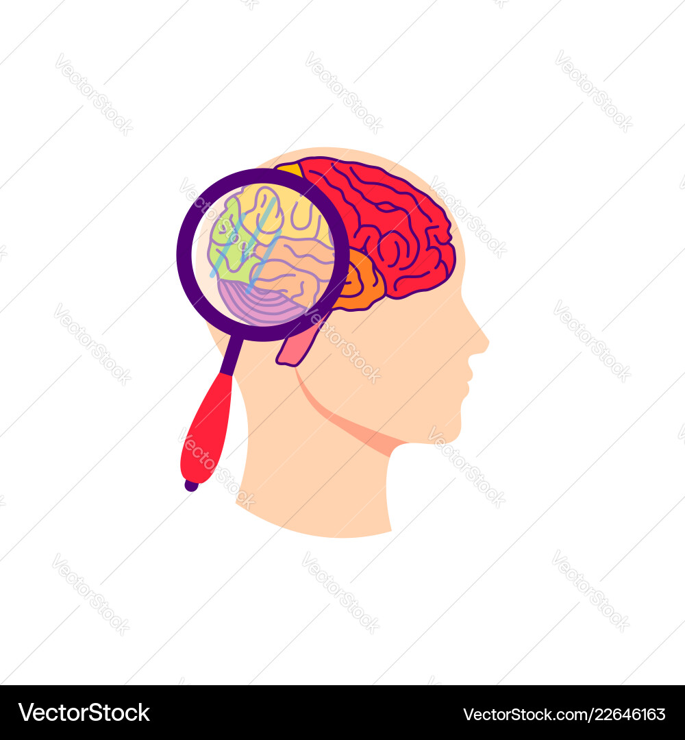 Brain test concept Royalty Free Vector Image - VectorStock