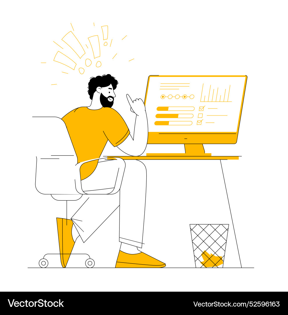 Concept of finding brilliant ideas Royalty Free Vector Image