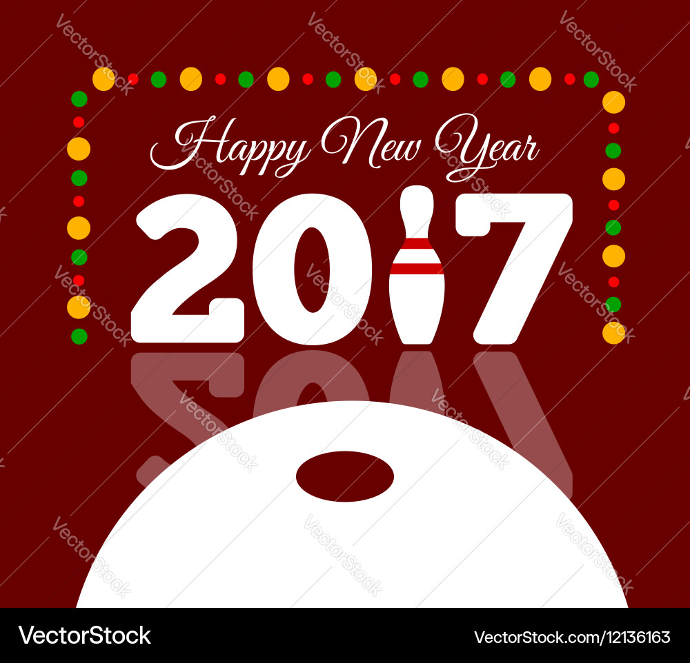 Congratulations to the happy new 2017 year Vector Image