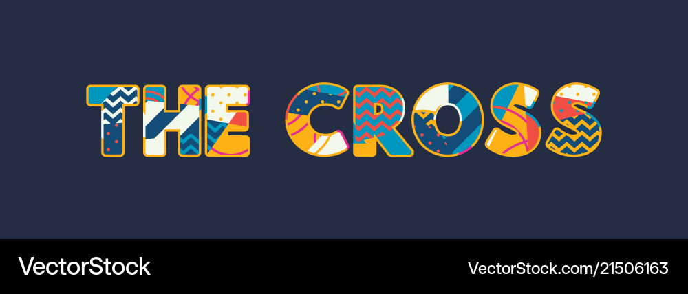Cross concept word art Royalty Free Vector Image