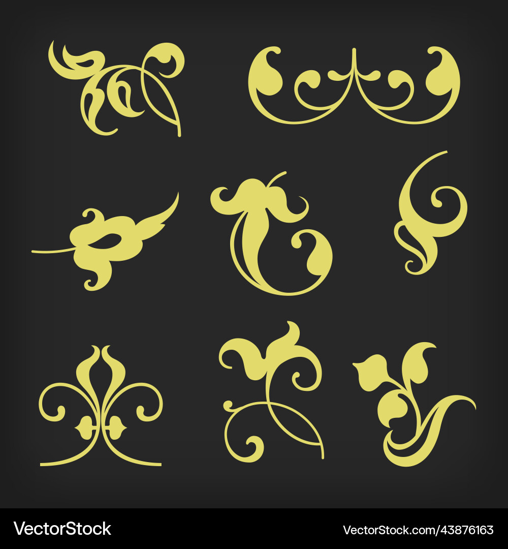 Decorative elements Royalty Free Vector Image - VectorStock