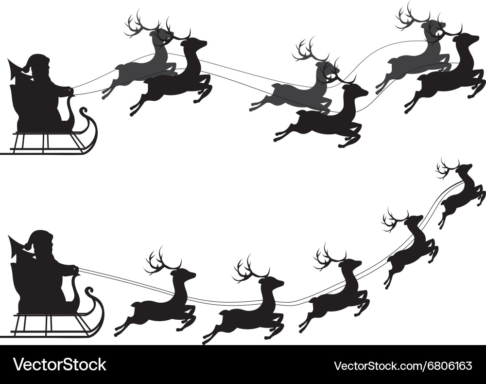 Free Santa Flying Vector Images (58)