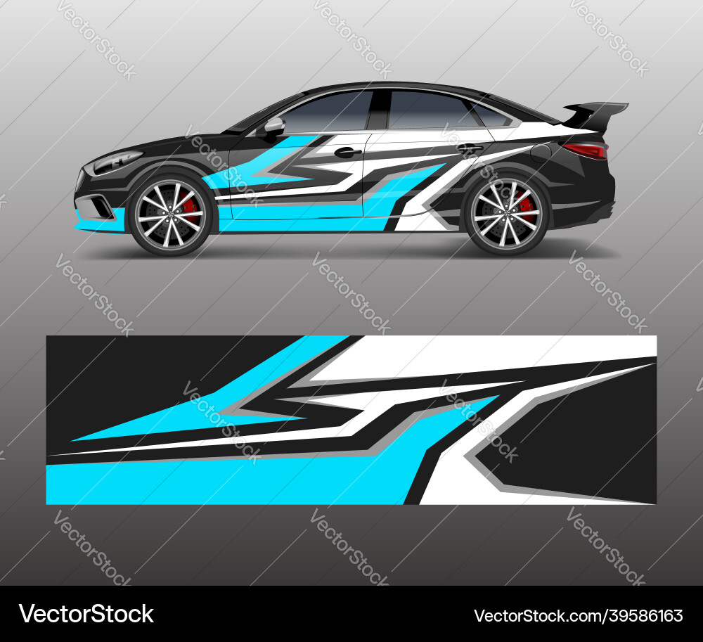 Graphic abstract racing designs for vehicle Vector Image