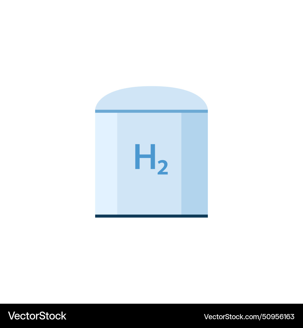 Hydrogen safety storage tank Royalty Free Vector Image